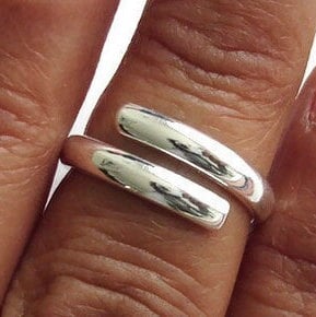 925 Sterling Silver Adjustable Wrap Ring R24P Mistry Gems